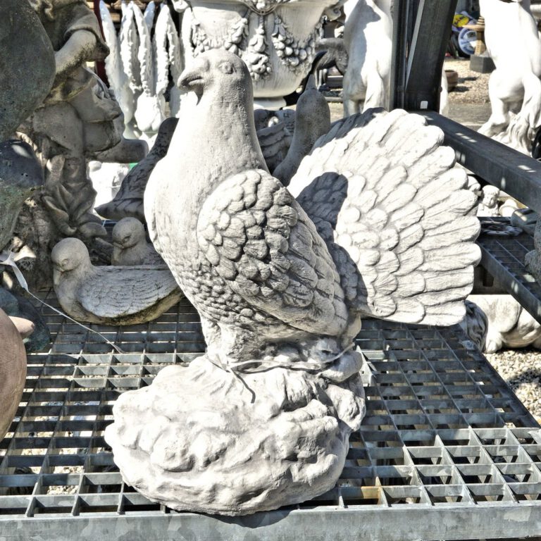 Ziertaube. Schöne Gartenstatue massivem Beton für in Garten.